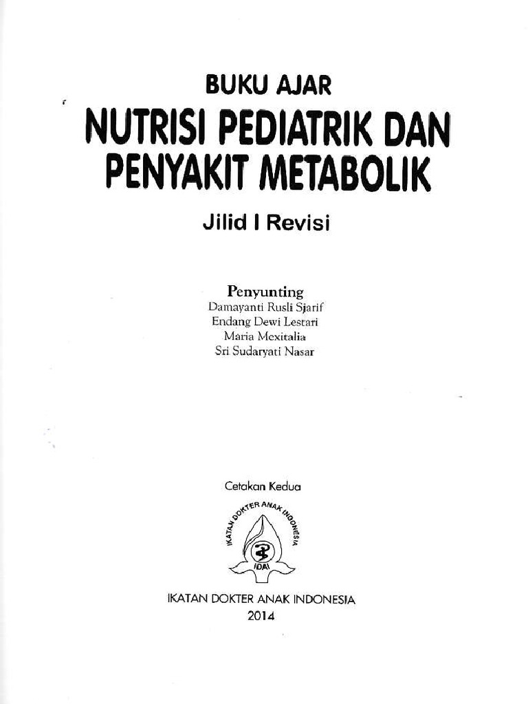 Buku Ajar Nutrisi Pediatrik Dan Penyakit Metabolik Pdf