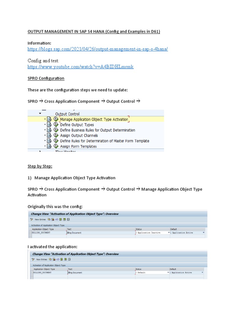Output Management in Sap S4 Hana | PDF