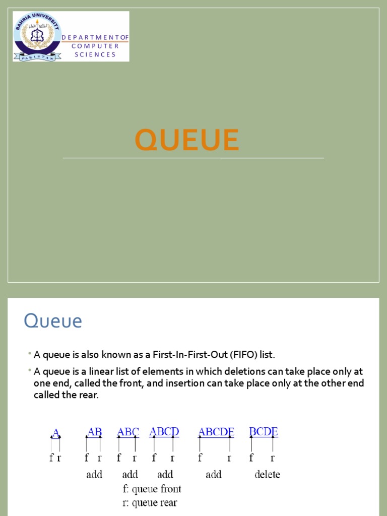 Queue | PDF | Queue (Abstract Data Type) | Software Design