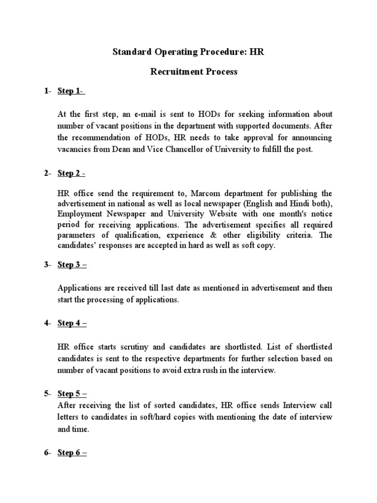 Sample - SOP-Complete | PDF | Business