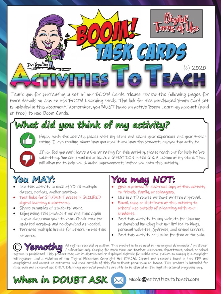 Task Cards Task Cards | PDF | Educational Technology | Digital ...