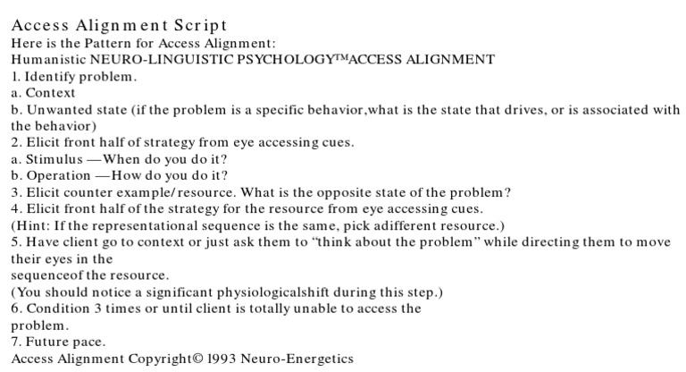 Access Alignment Script | PDF