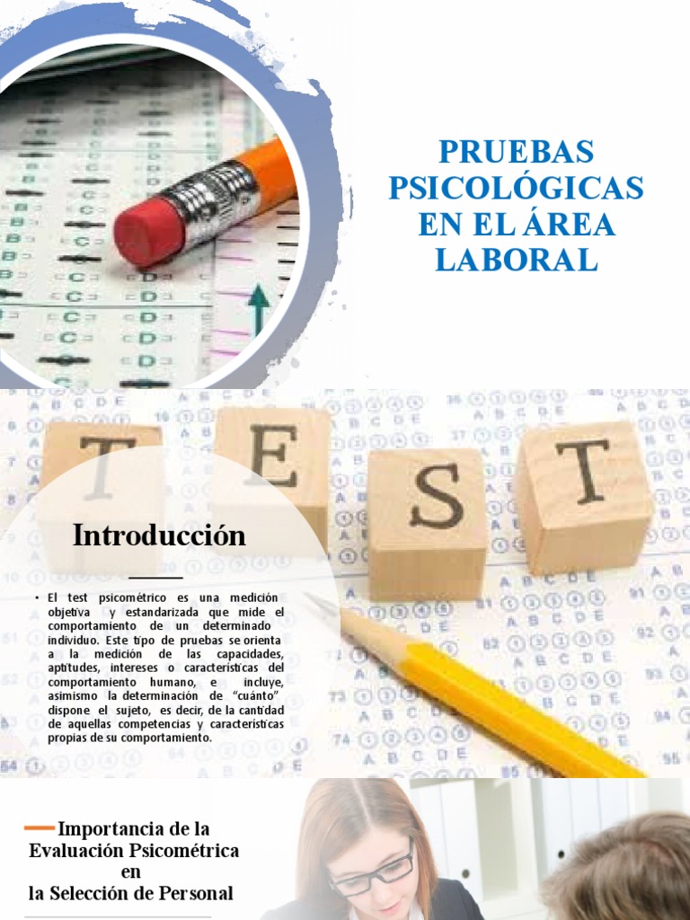 PRUEBAS PSICOLÓGICAS EN EL ÁREA LABORAL | PDF | Validez (Estadísticas ...