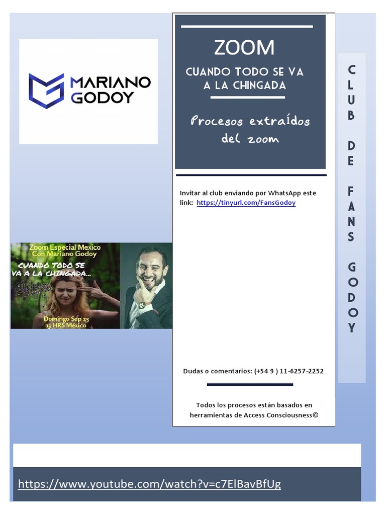 Procesos Extra Ídos Del Zoom: C L U B D E F A N S G O D O Y | PDF