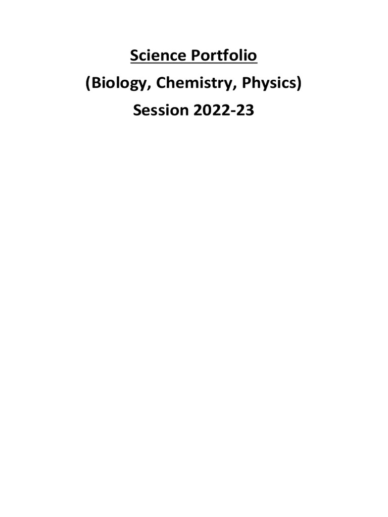Science Portfolio Class 10-Compressed | PDF | Redox | Chemistry