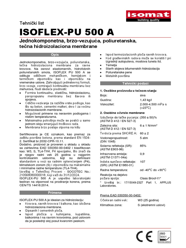 S Isoflex Pu 500 A 8 | PDF