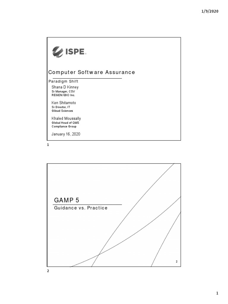 Computer Software Assurance: Gamp 5 | PDF | Verification And Validation | Computing