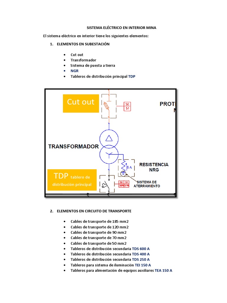 SISTEMA ELÉCTRICO EN INTERIOR MINA | PDF | Ingenieria Eléctrica ...