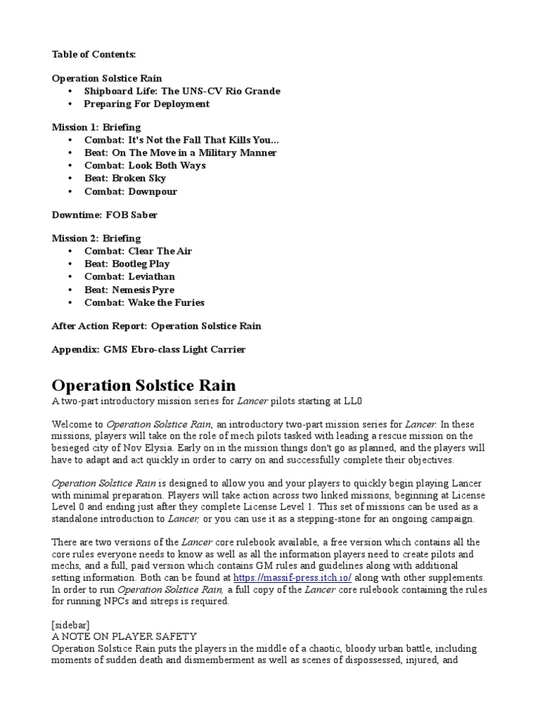 Operation Solstice Rain 1.7 | PDF | Navies | Naval Mine