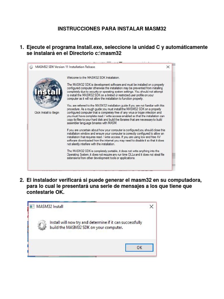 Manual De Instalacion Masm32 Pdf 