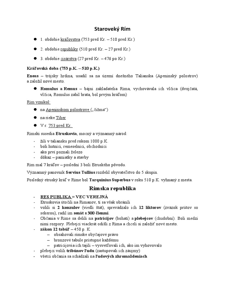 Staroveký Rím (1) | PDF
