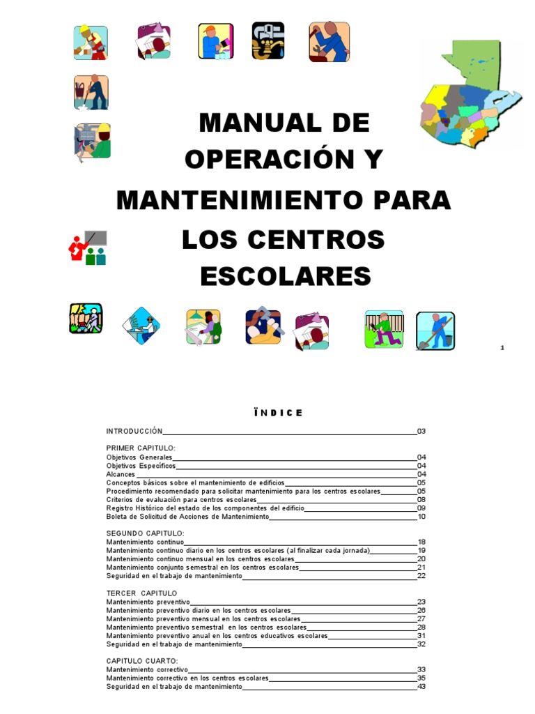 Guia - de - Mantenimiento EDIFICIOS ESCOLARES | PDF | Tubería (transporte de fluidos) | Evaluación