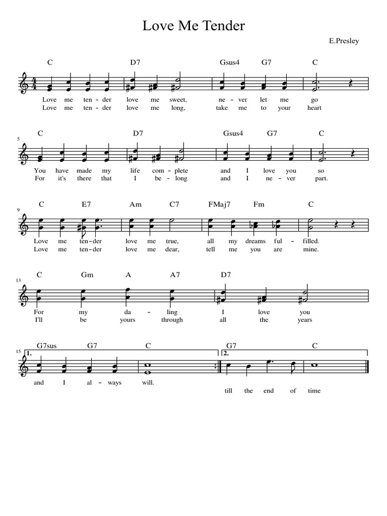 Love Me Tender | PDF