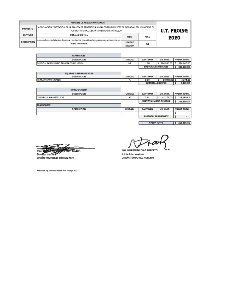 APU S Adicionales Balance 27-11-20 v2 | PDF | Hormigón | Construyendo ...