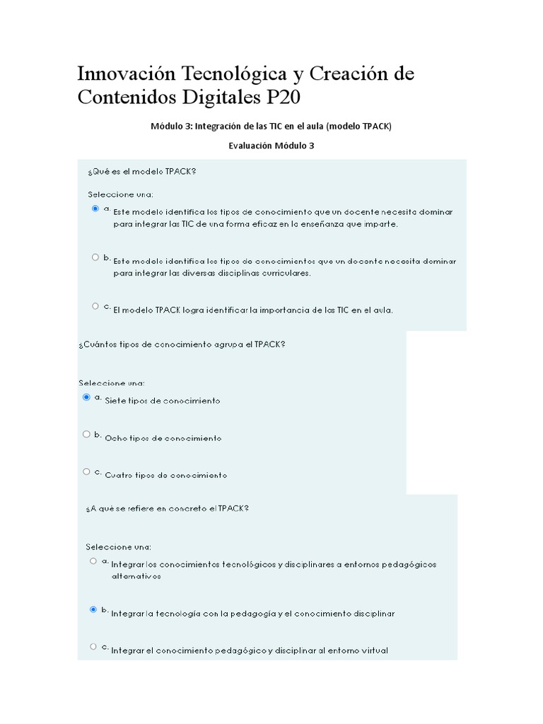 Módulo 3 Integración de Las TIC en El Aula | PDF