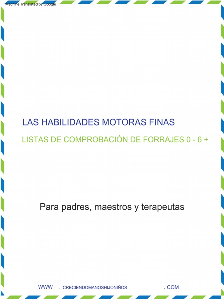 Fine Motor Skills Checklist Packet FINAL | PDF