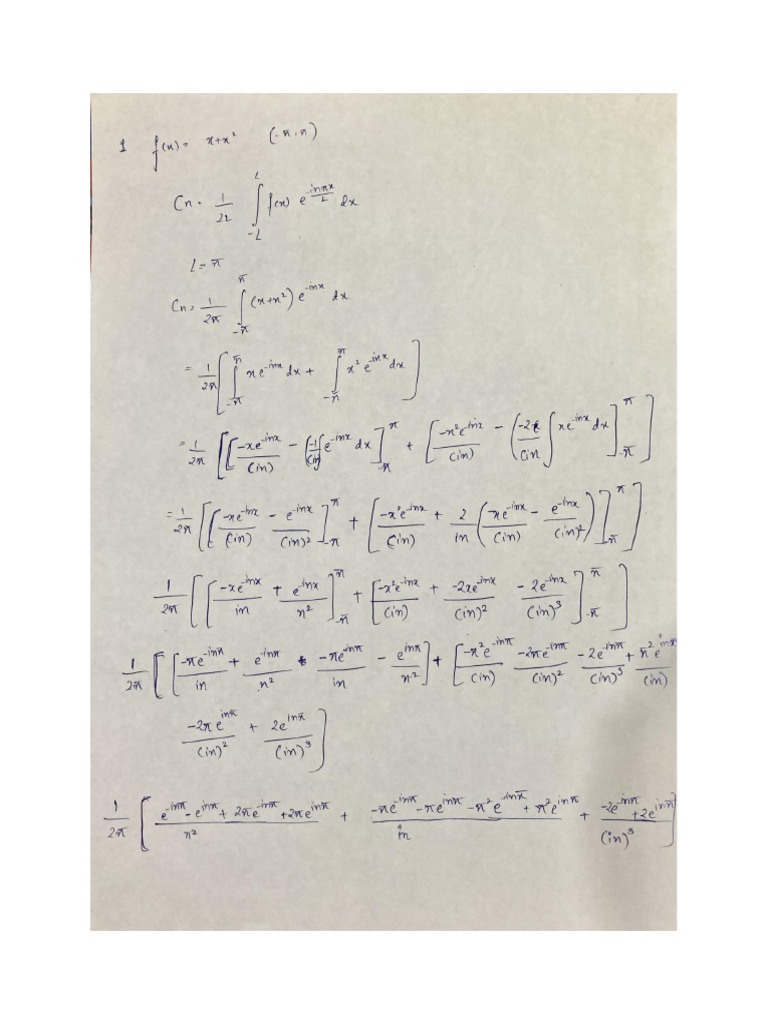 Complex Fourier Series | PDF