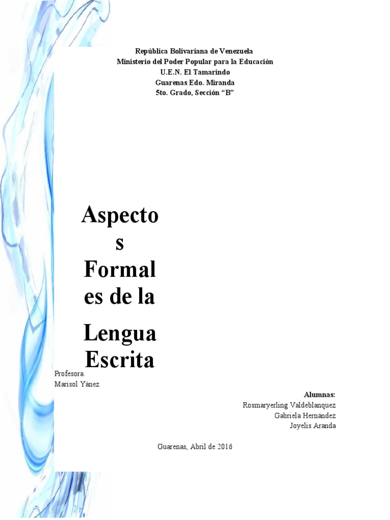 Aspectos Formales de La Lengua Escrita | PDF | Coma | Escritura