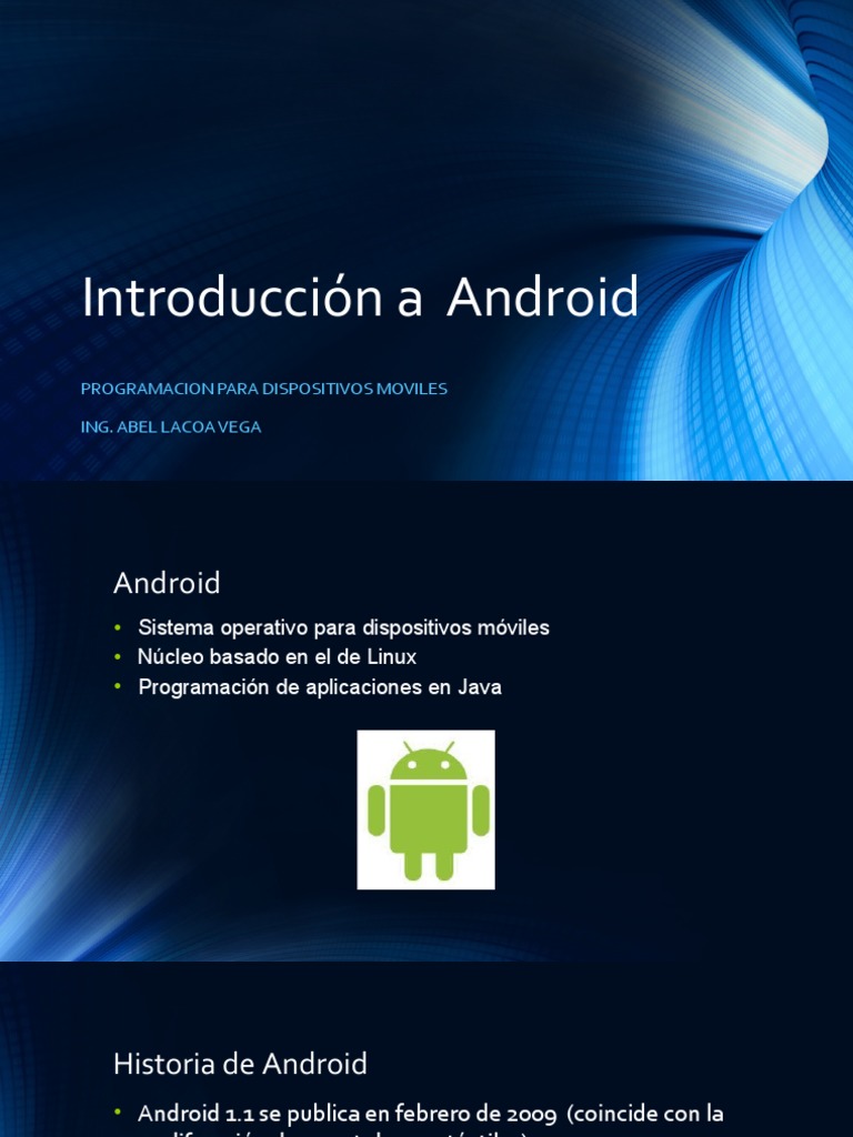 Introducción A Android | PDF | Android (sistema operativo) | Software de la aplicacion