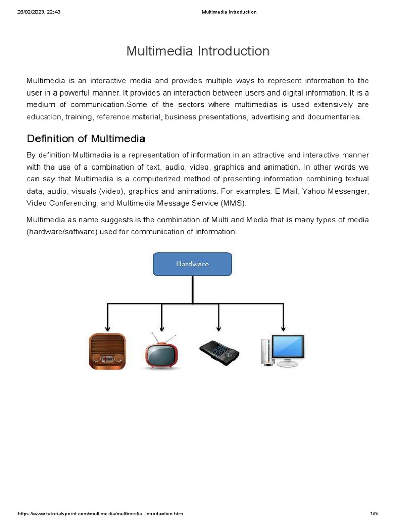 Multimedia Introduction | Download Free PDF | Multimedia | Video