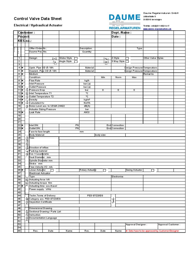 Daume-Valve-Data-Sheet El Hy en | PDF