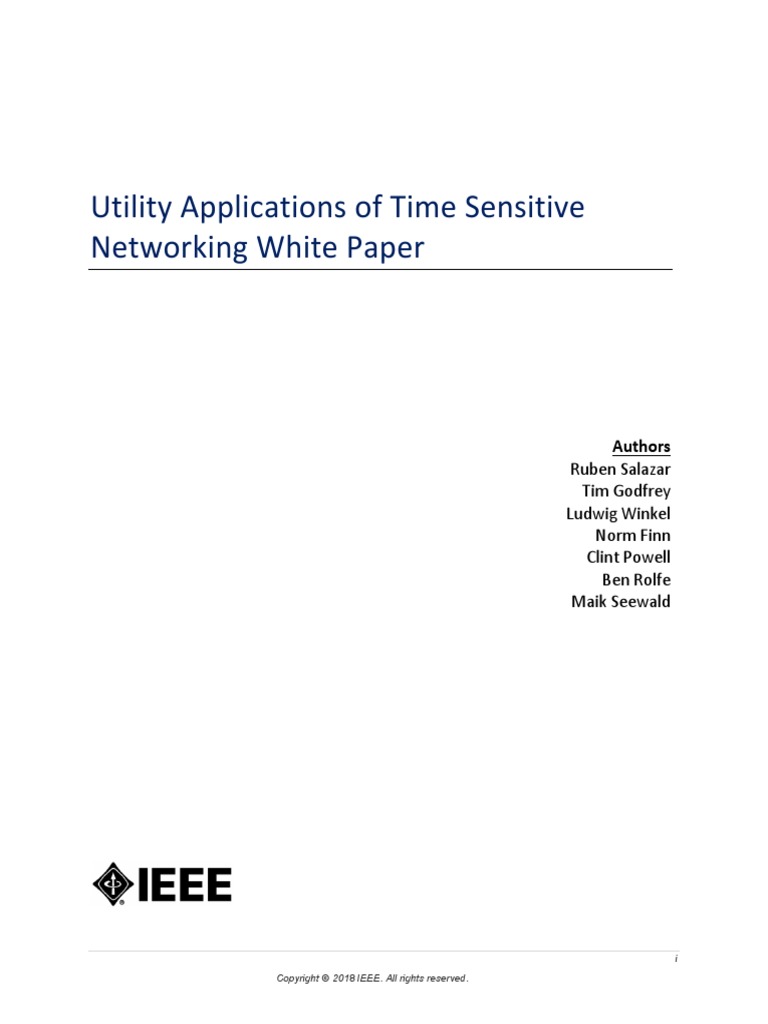 Utility Applications of Time Sensitive Networking - White Paper - Final ...