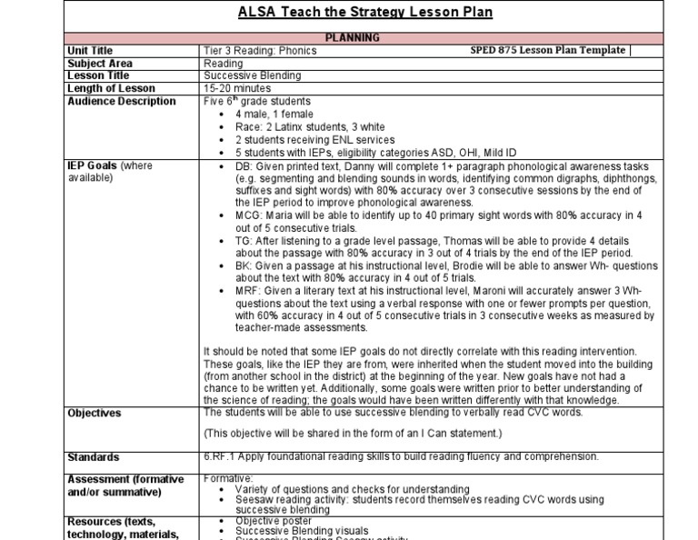 Hewett K m4 Alsa Teach The Strategy LP 1 1 | PDF | Cognitive Science ...