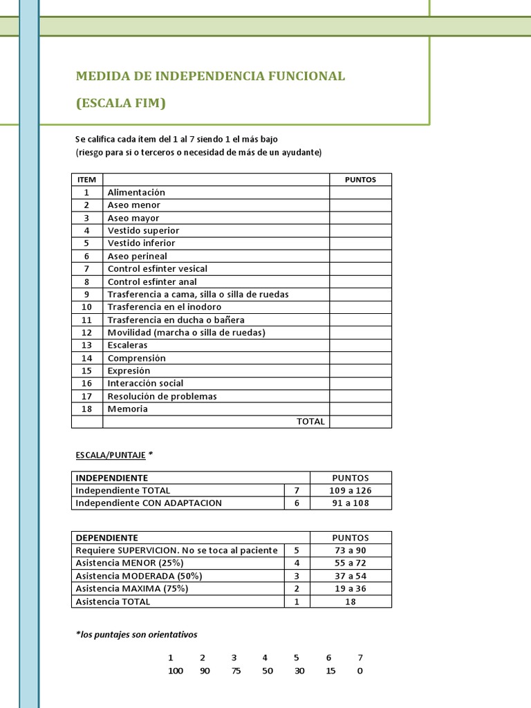 Fim - Medida de Independencia Funcional | PDF