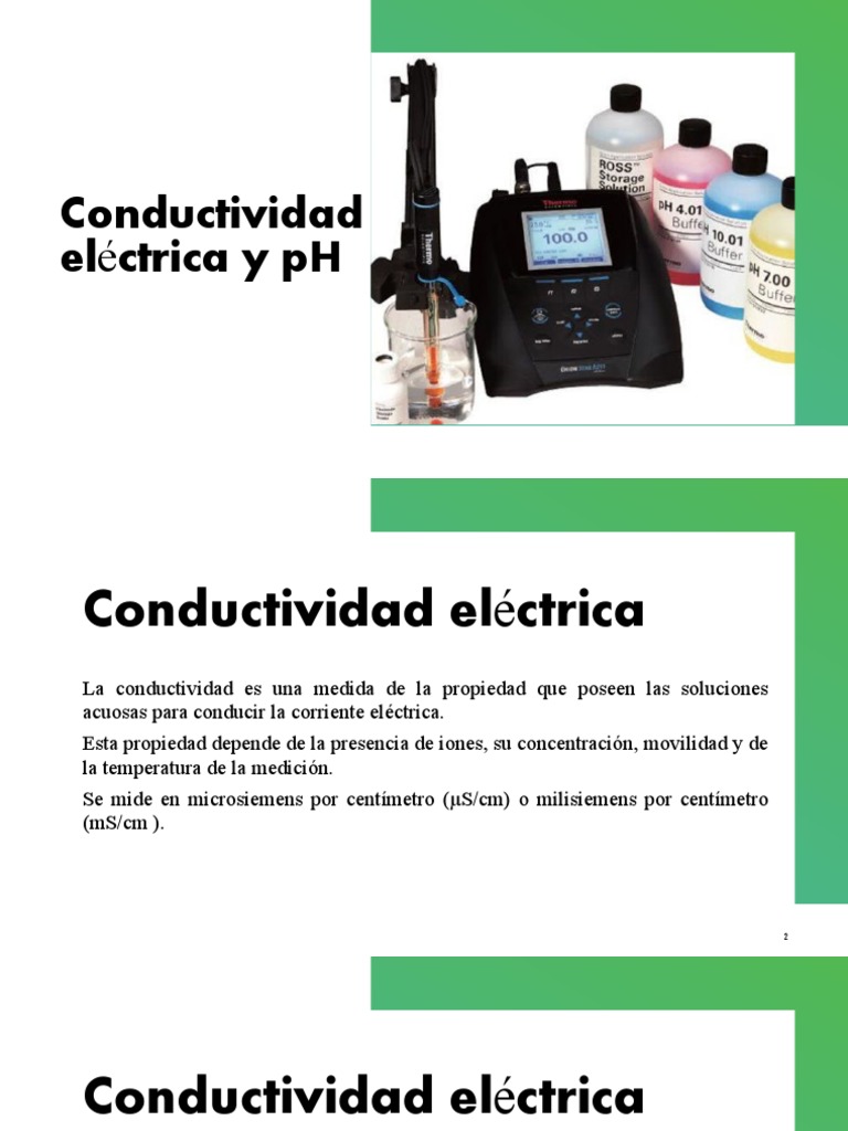 Conductividad Eléctrica y PH | PDF | Ph | Química