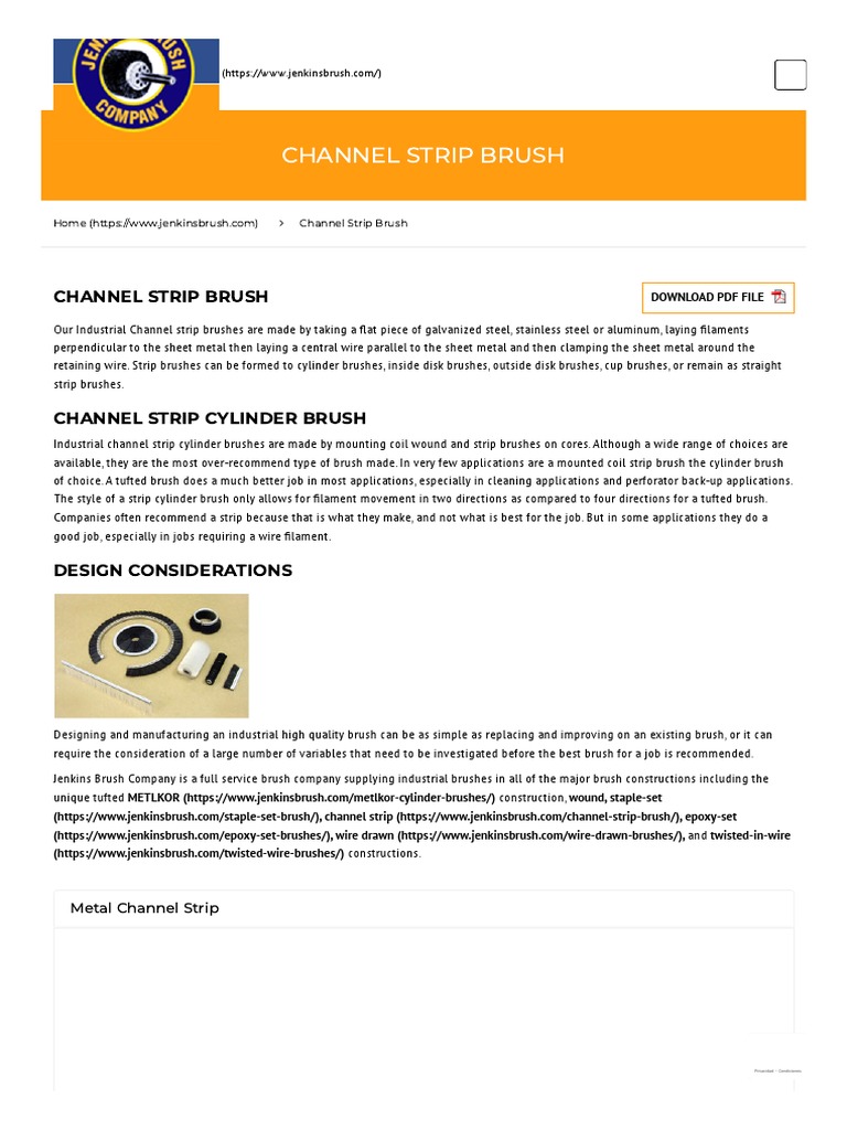 Industrial Channel Strip Brushes | PDF | Wire | Brush