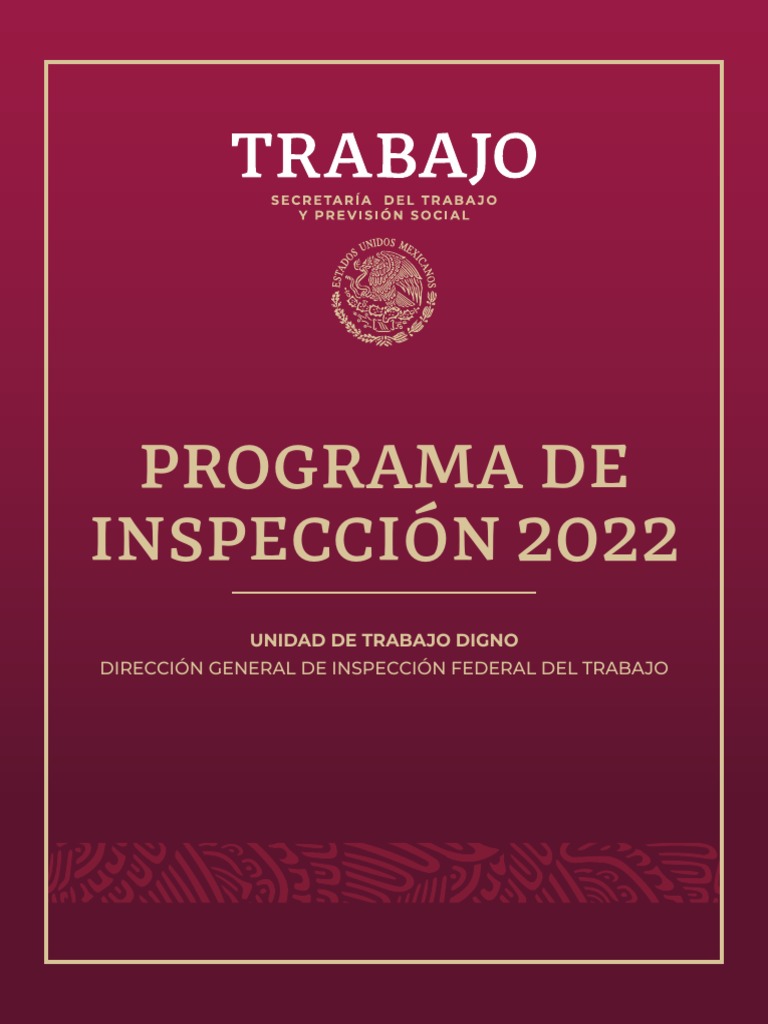 Programa de Inspeccion 2022-150822 | PDF | Outsourcing | Derecho laboral