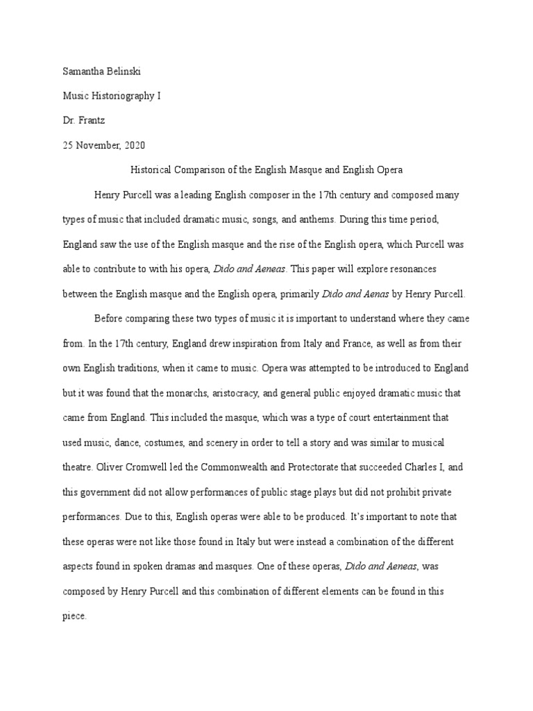 Historical Comparison of The Historical Comparison of The English ...