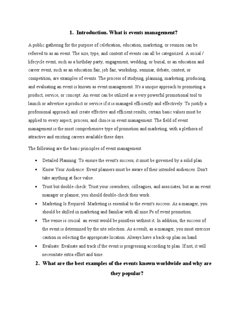 Events Assignment Pdf