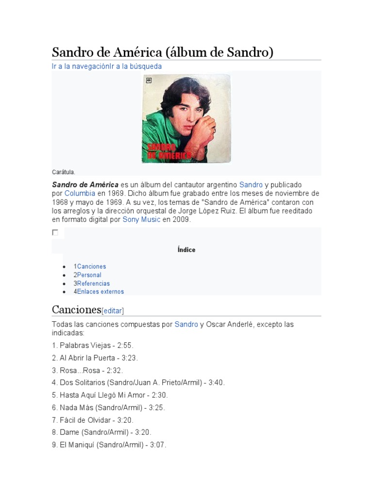 Sandro de América | PDF