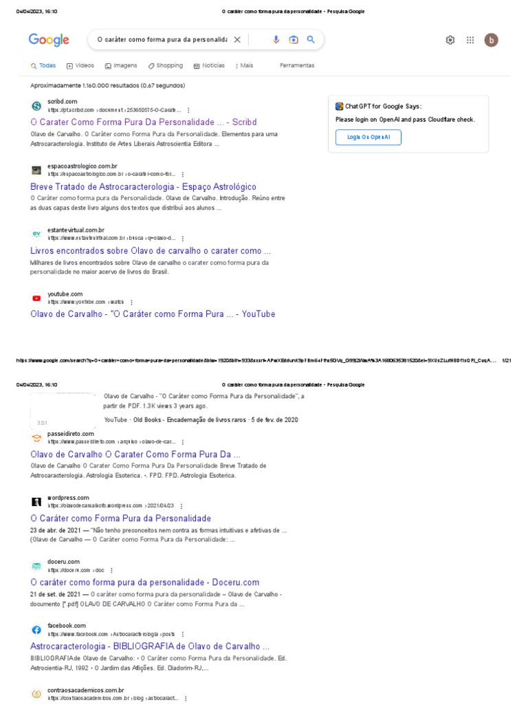 O Caráter Como Forma Pura Da Personalidade - Pesquisa Google | PDF ...