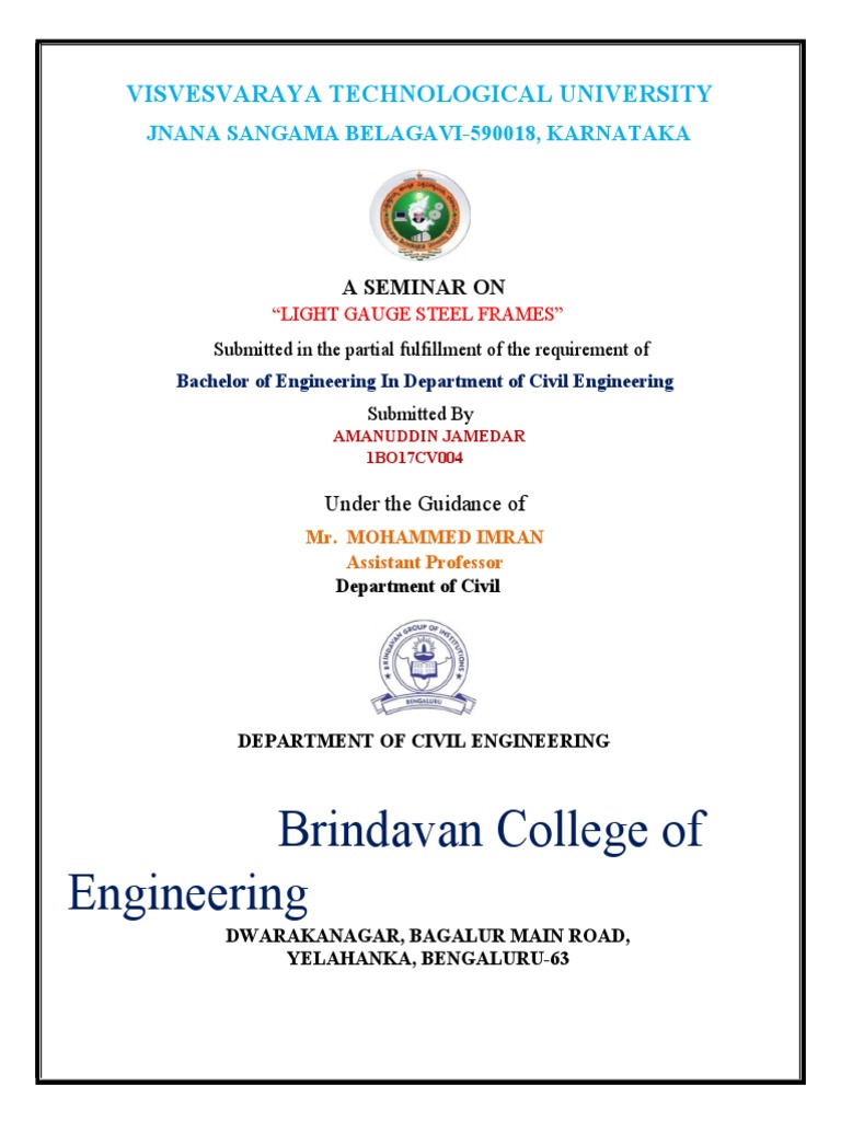 Brindavan College of Engineering: Visvesvaraya Technological University ...