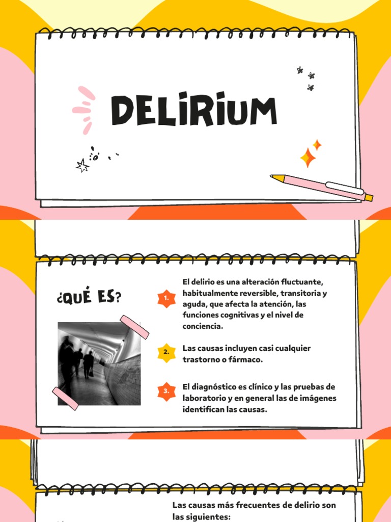 Delirium | PDF | Enfermedades y trastornos humanos | Cuidado de la salud