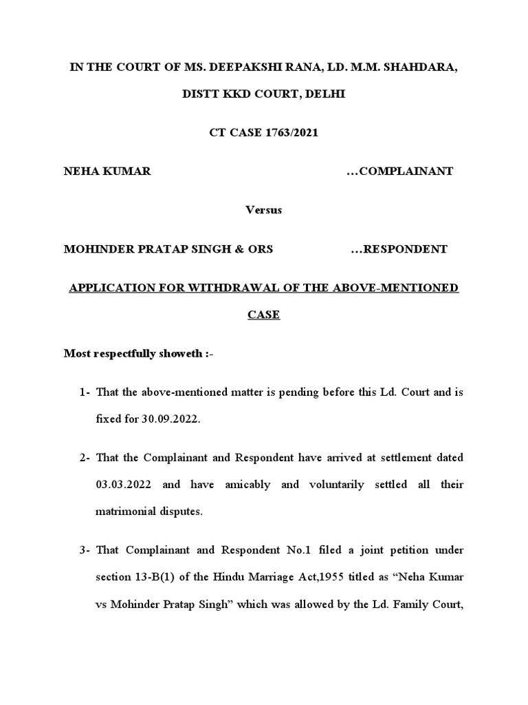 Withdrawl Application | Download Free PDF | Public Law | Judiciaries