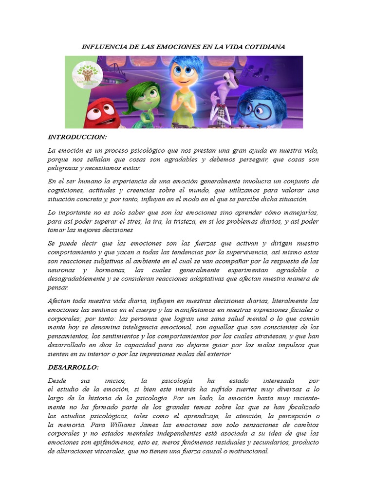 Emociones Pdf Las Emociones Mente