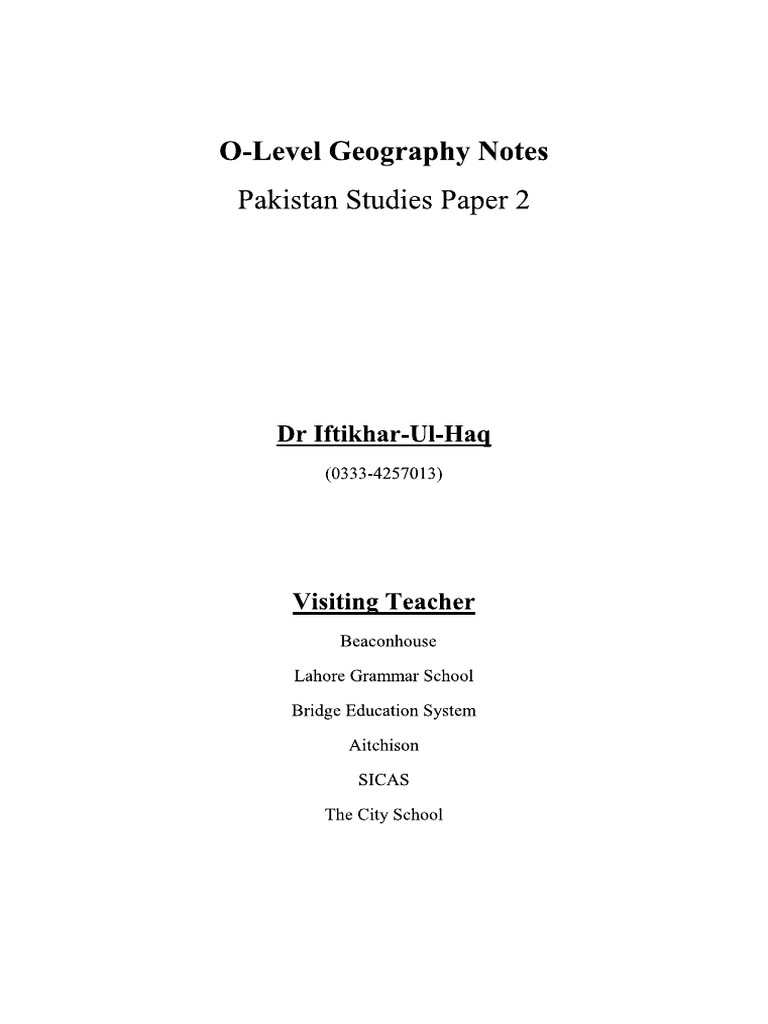 Geo Notes Ol Driftikharulhaq | PDF