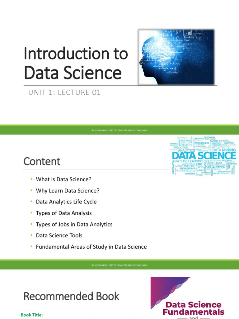 Introduction To: Data Science | PDF | Data Science | Data Analysis