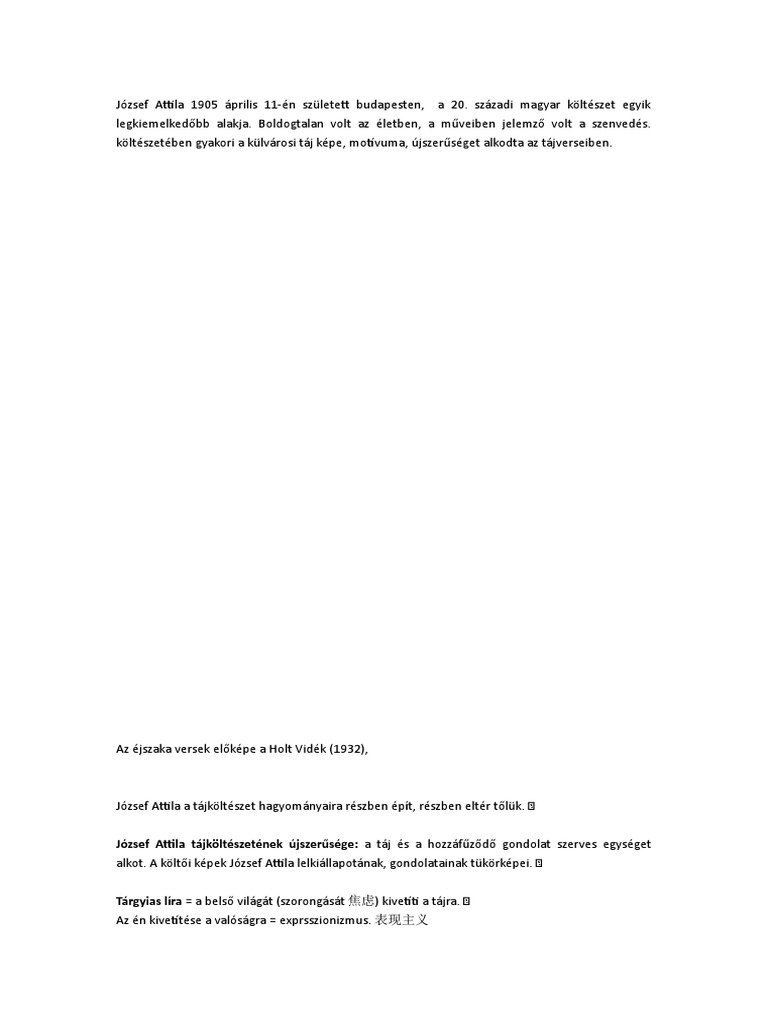 Jozsef Attila Tajversei | PDF