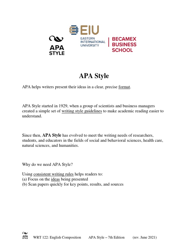 APA Style Guide: 7th Edition Essentials | PDF | Apa Style