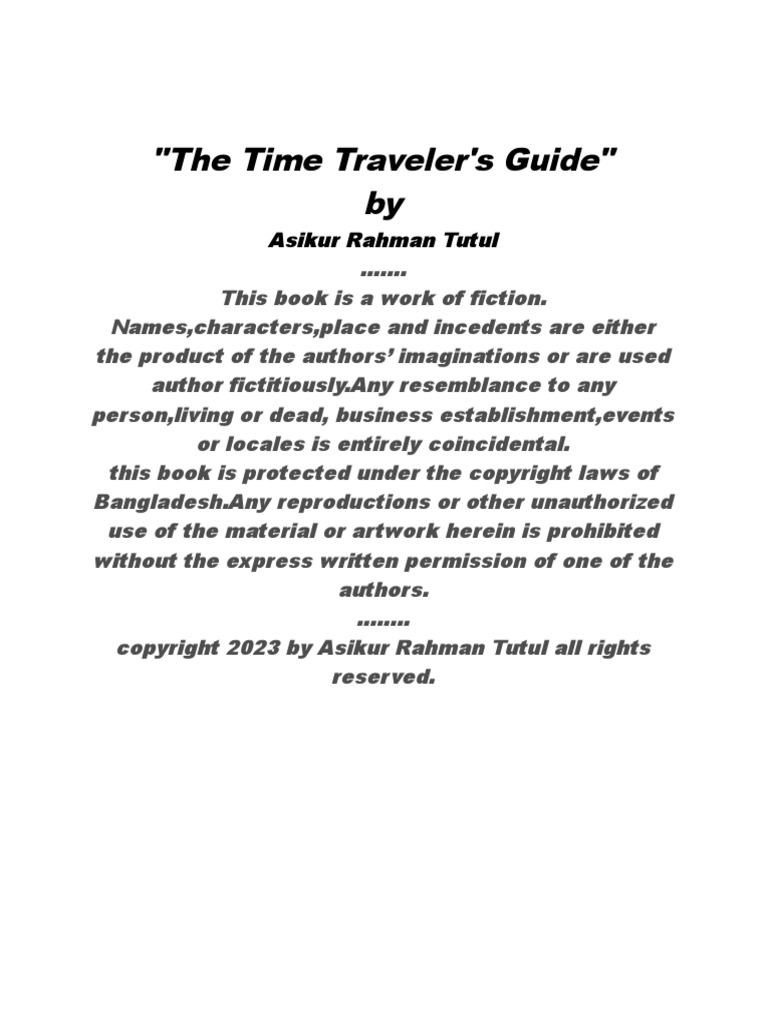 The Time Travelers Guide | PDF