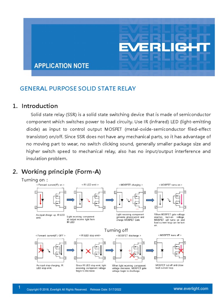 GENERAL PURPOSE SOLID STATE RELAY Application Note (EN) Ver1.0 | PDF ...