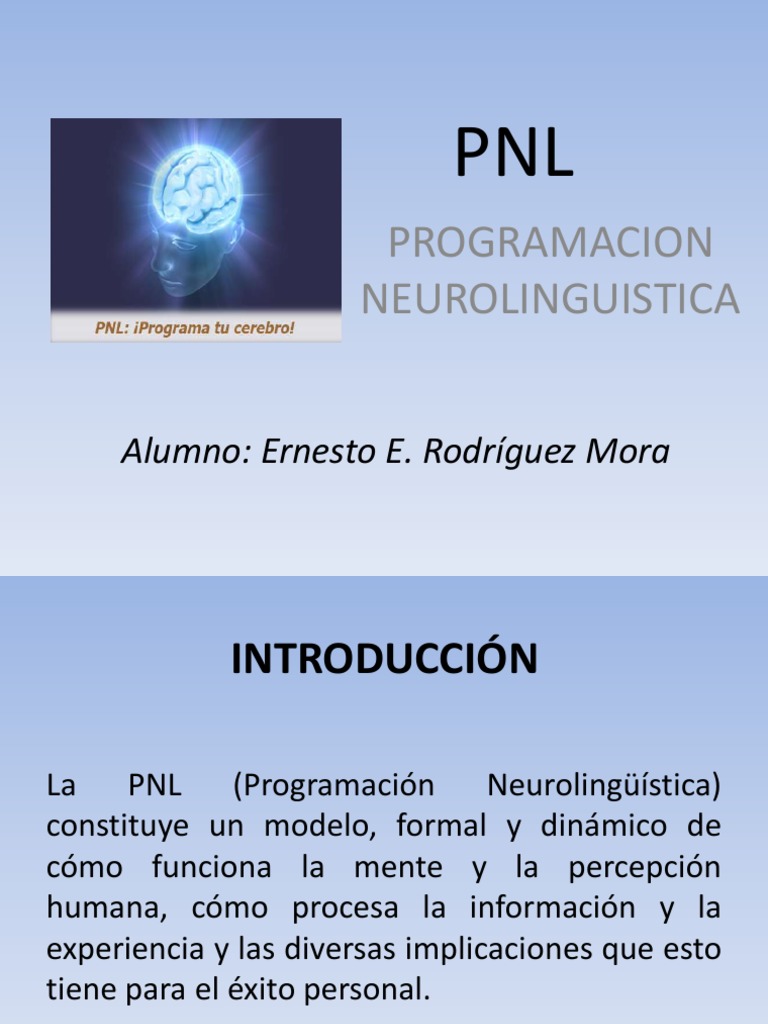 (PD) Presentaciones - PNL Programa Tu Cerebro | PDF | Programación ...