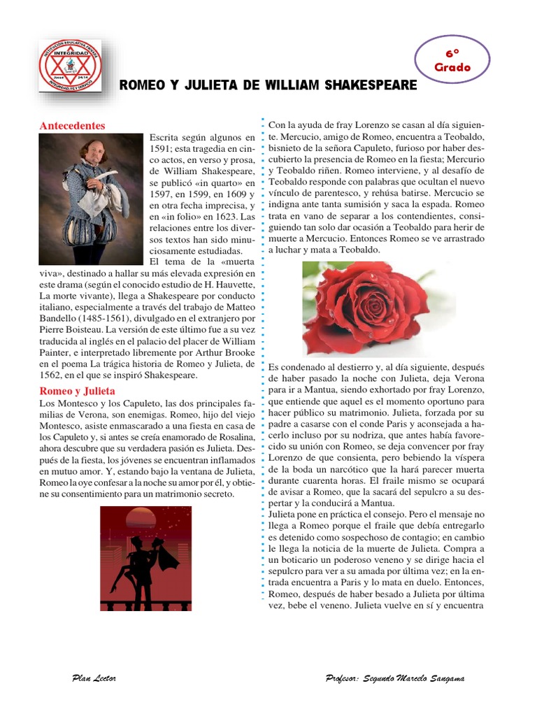 13 Romeo y Julieta de William Shakespeare | PDF | Romeo y Julieta ...