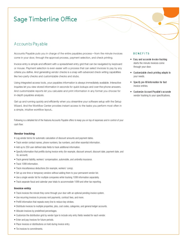 Sage Timberline PDFs | PDF | Invoice | Accounts Payable