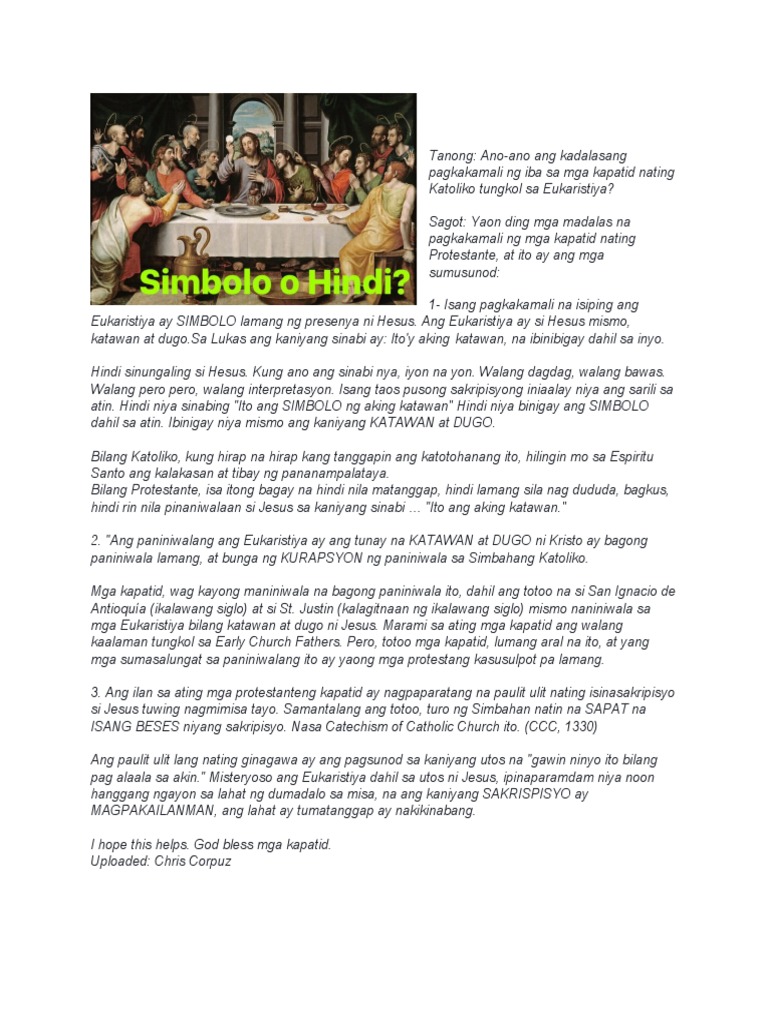 Banal Na Eukaristiya | PDF