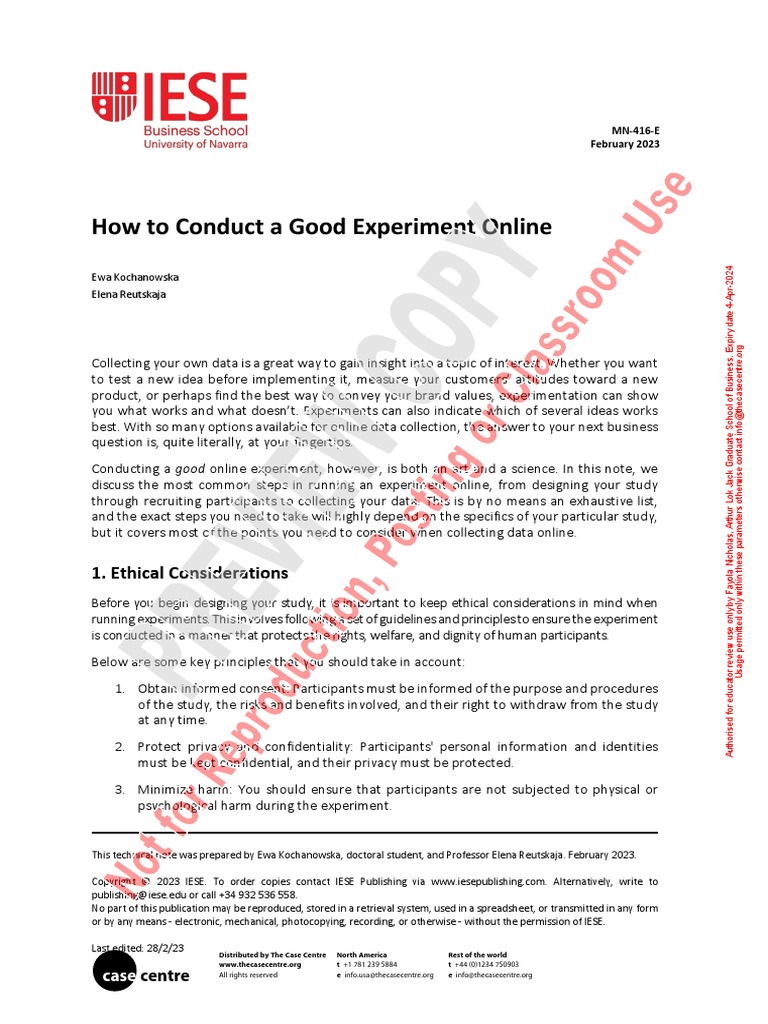 How To Design A Good Experiment | PDF | Hypothesis | Experiment